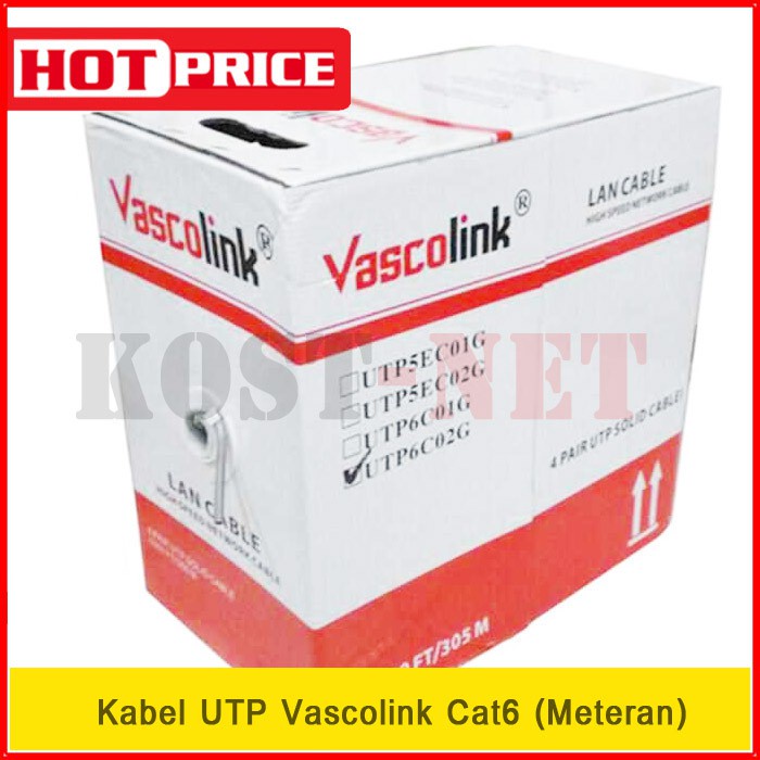 Jual Kabel UTP Vascolink Cat6 (Meteran) | Shopee Indonesia