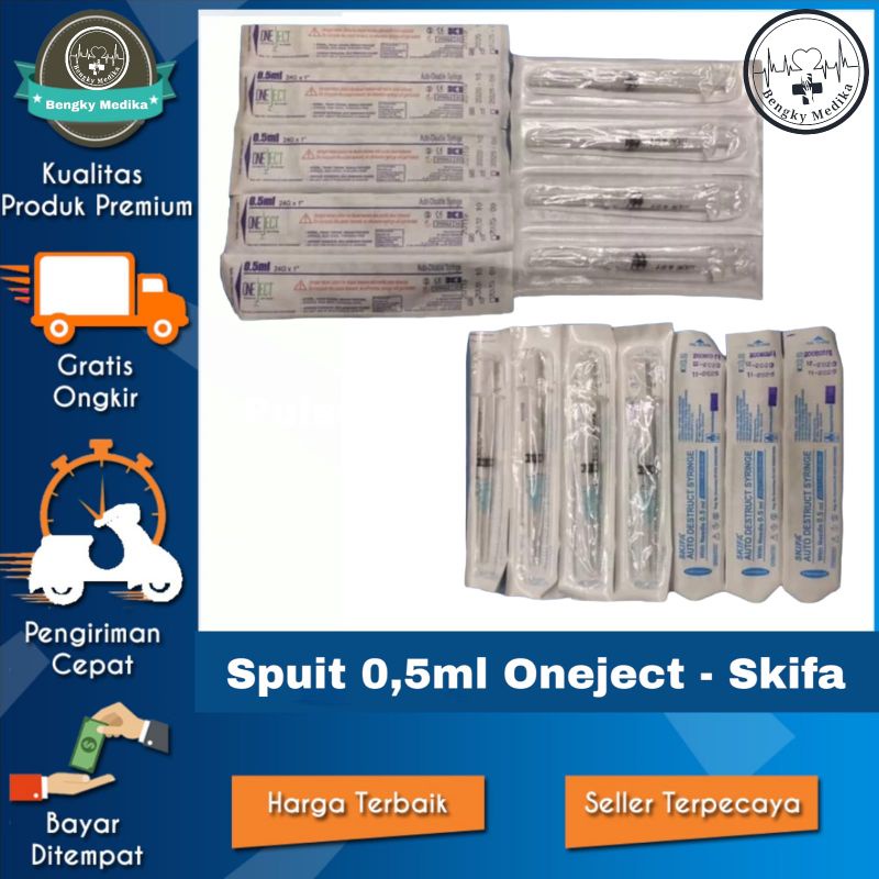 Jual 1pcs Spuit One Ject 0,5ml Skifa Injection Spuit 0,5ml | Shopee ...
