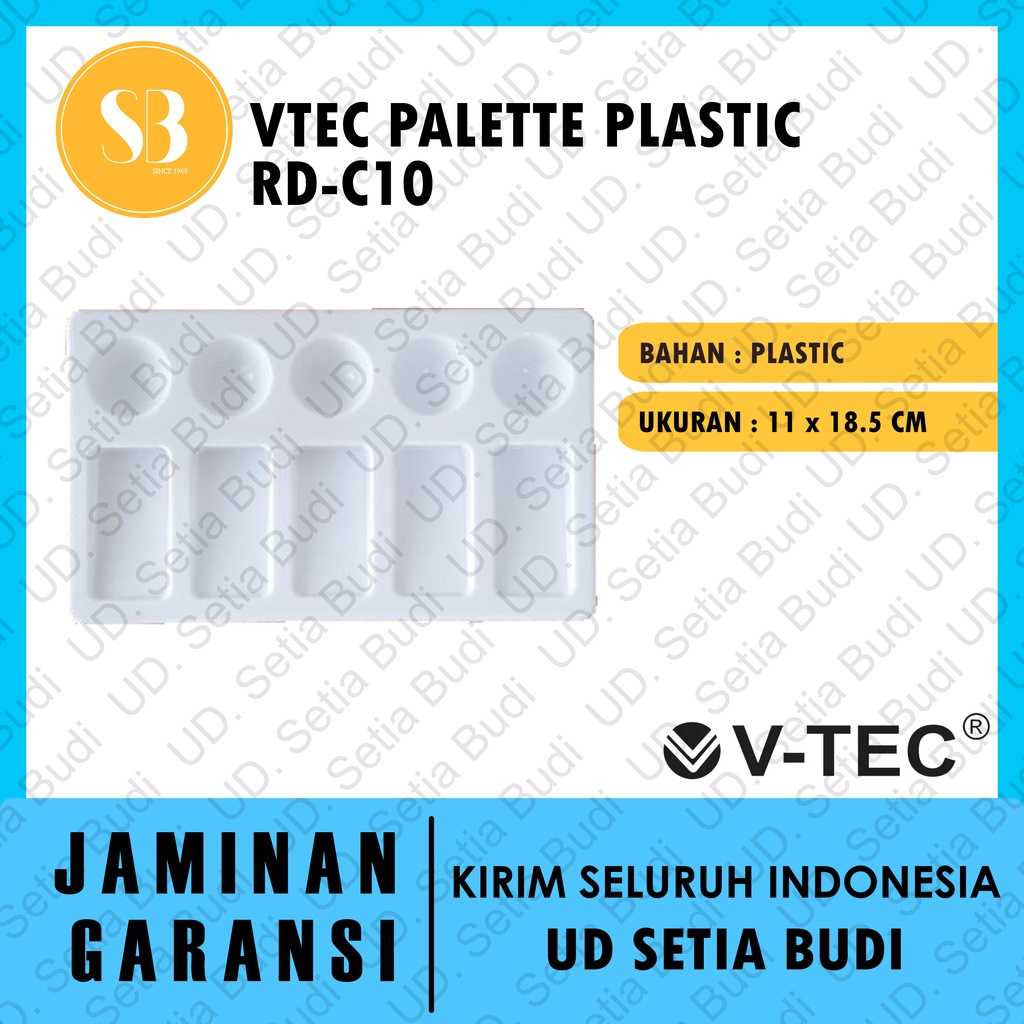 Jual Palet Lukis Plastik V-Tec Plastic Palette RD-C10 | Shopee Indonesia