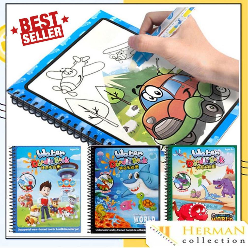 Jual HC Magic Water Coloring Book Invisible Ink Buku Gambar Mewarnai ...