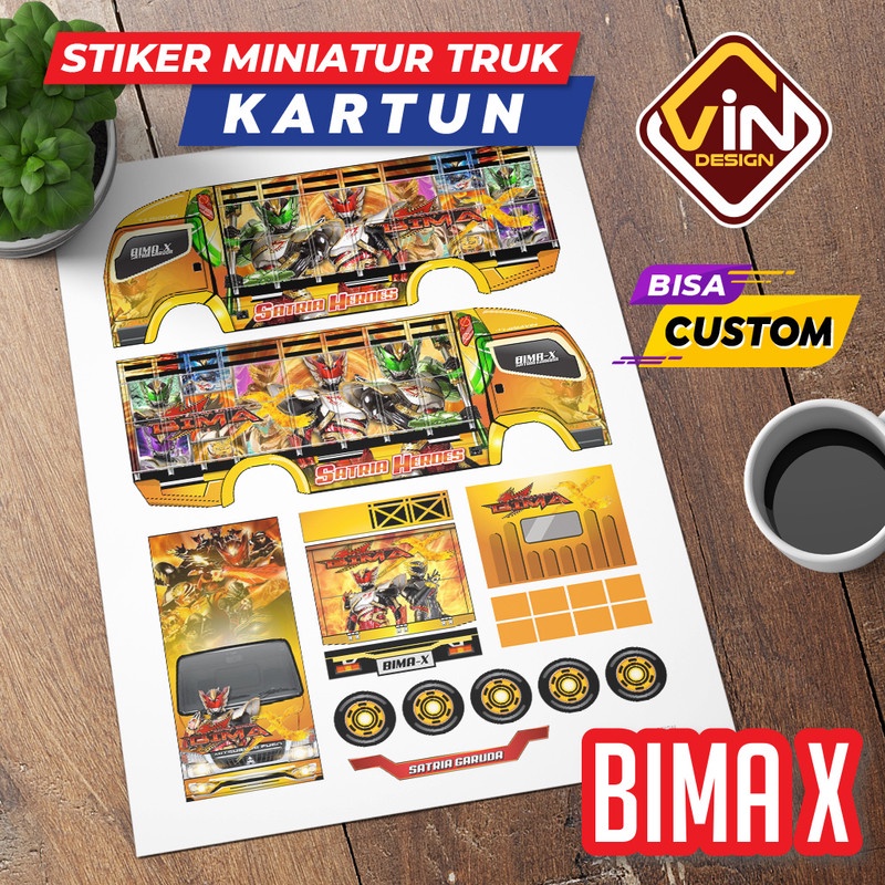 Jual STIKER MINIATUR TRUK / BIMA X / BIMA EX / KARTUN / POLA STICKER ...