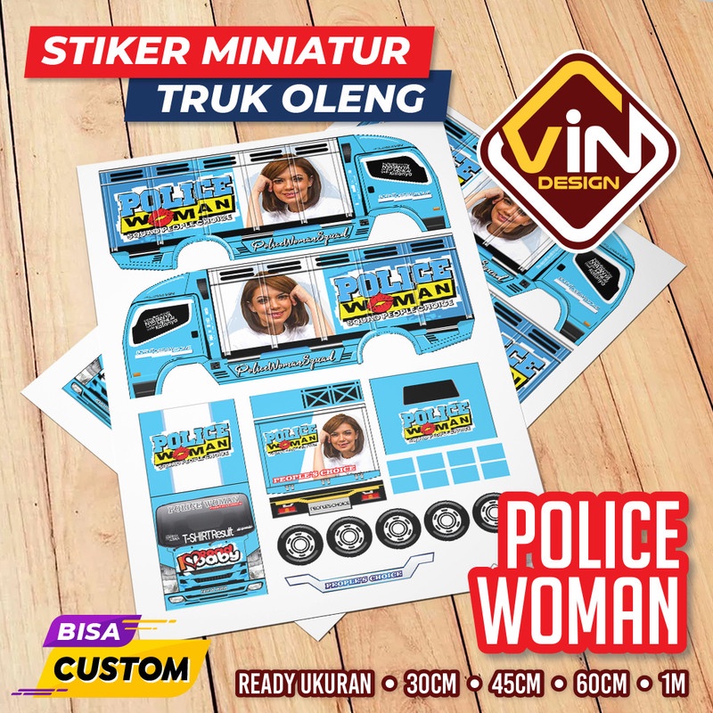 Jual STIKER MINIATUR TRUK / POLICE WOMAN / POLA STICKER MINIATUR TRUCK ...