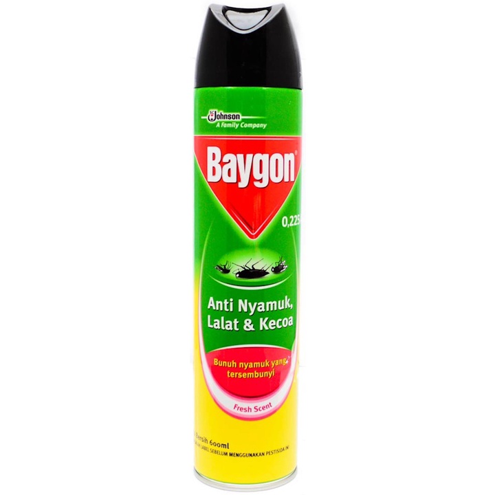 Jual RACUN SERANGGA BAYGON AEROSOL 600ML YELLOW MAJU BERSAMA | Shopee ...