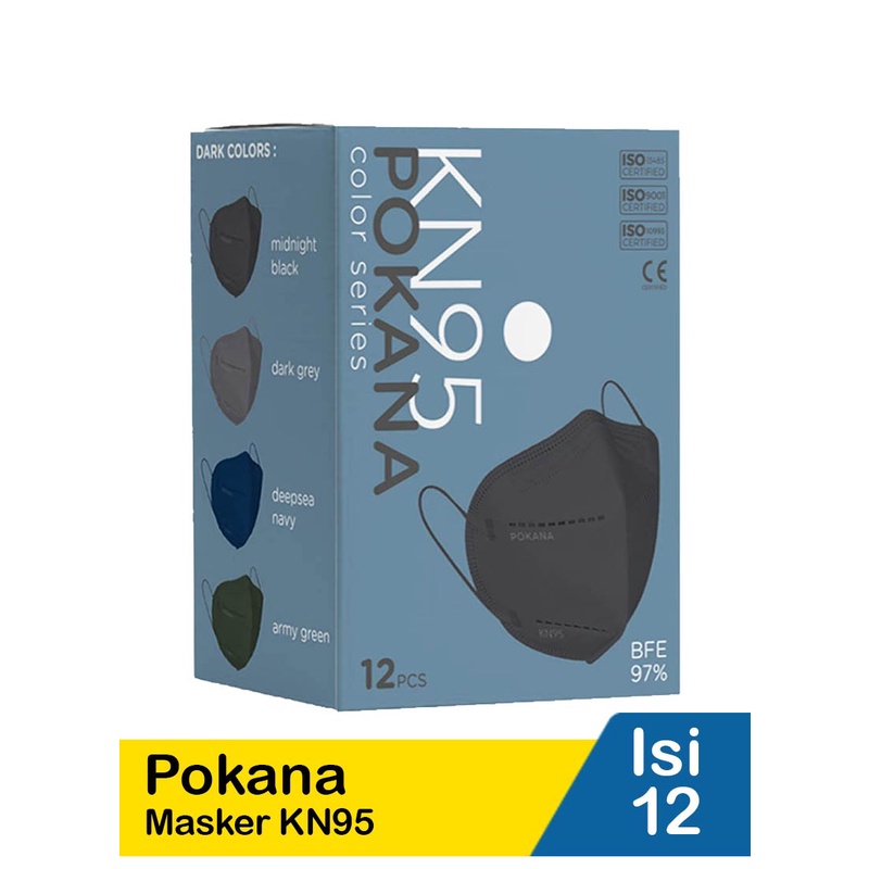 Jual Pokana Mask Masker Medis Kn95 12 buah | Shopee Indonesia