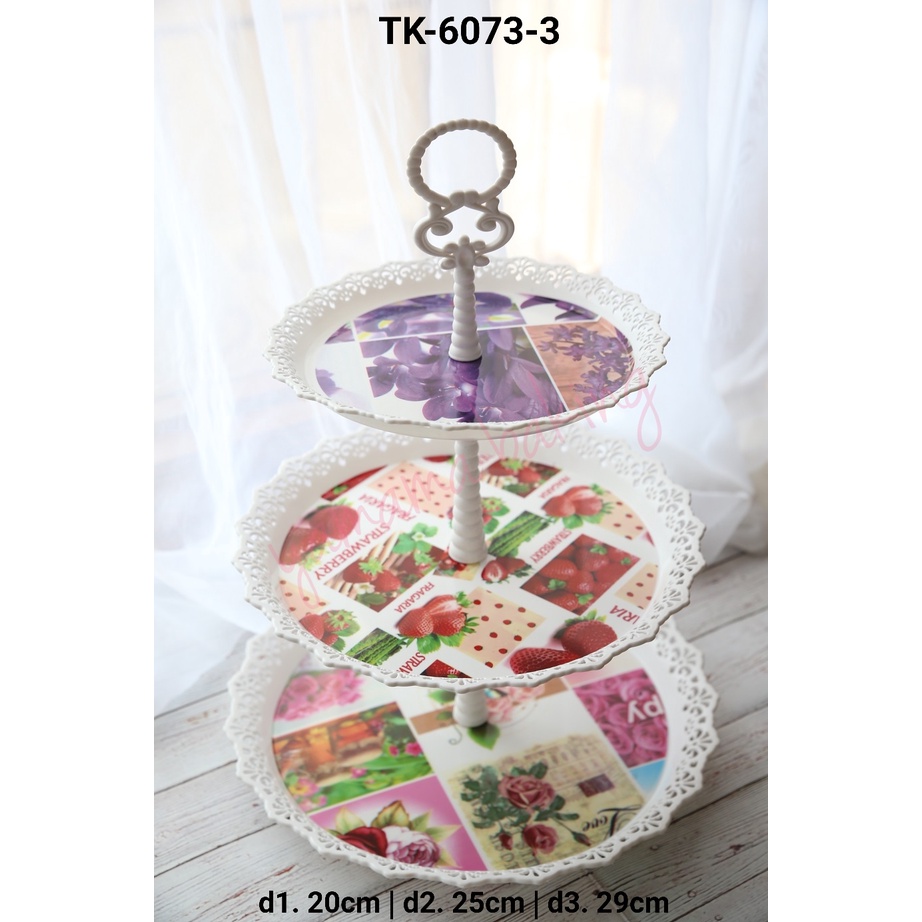 Jual TK-6073-3 Cupcake stand cake tier wedding dessert table piring ...