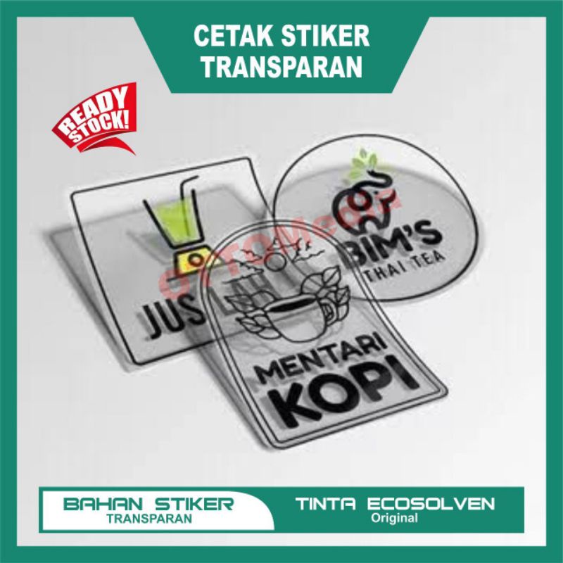 Jual CETAK STIKER TRANSPARAN LOGO BRAND KEMASAN MURAH | Shopee Indonesia
