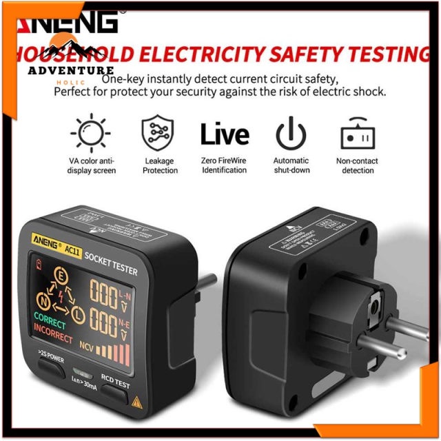 Jual ANENG Stopkontak Voltage Tester Grounding Polarity Phase Check ...