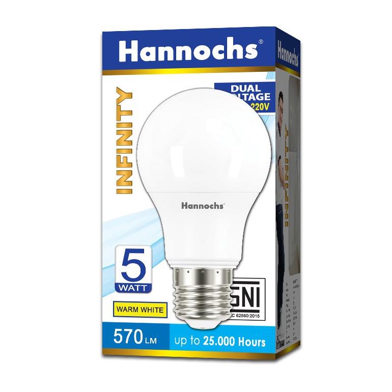 Jual Garansi Resmi Led Bulb Hannochs Infinity 5W Lampu Led Hannochs ...