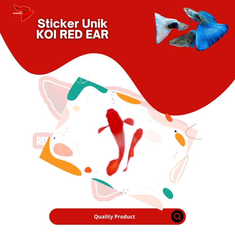 Jual STICKER KOI RED EAR | Shopee Indonesia