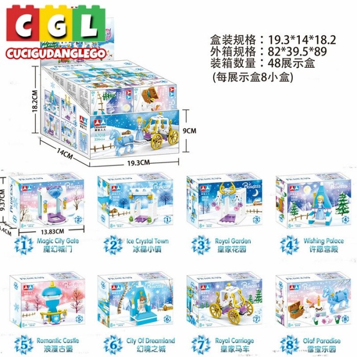 Jual Mainan Bricks Princess Castle Kastil Istana Rumah Salju Frozen ...