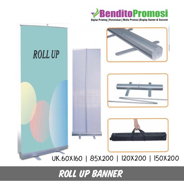 Jual Banner Rangka Roll Up Banner - Roll Banner - Standing Banner | Shopee Indonesia