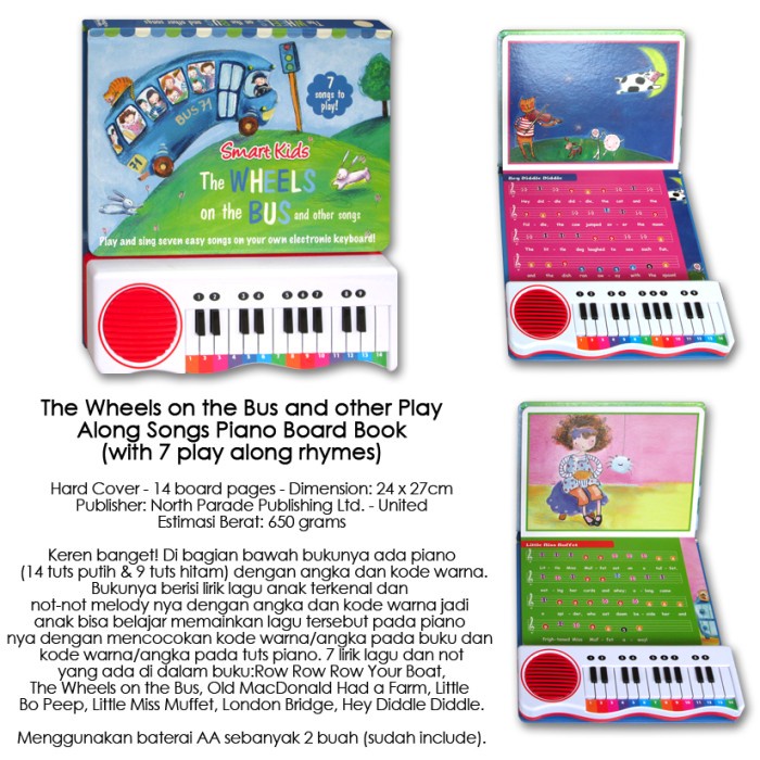 Jual Must Have!! Play Along Songs Piano Board Book Buku Lagu Anak ...