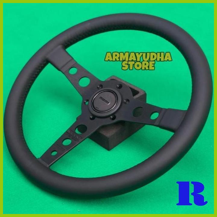 Jual STIR RACING MOMO PROTOTIPO ALL BLACK EDITION ORIGINAL STEERING ...