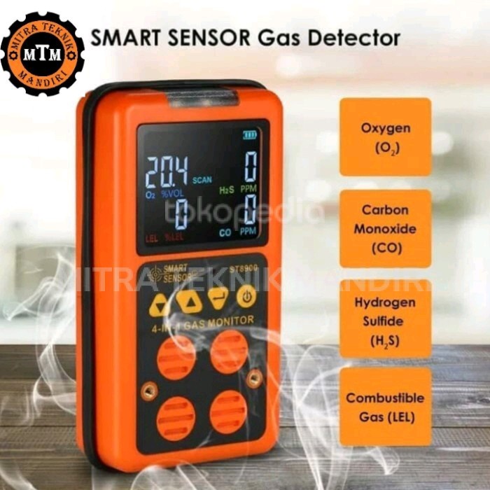 Jual Alat Deteksi 4 In 1 Gas Detector H2S O2 Co Lel Smart Sensor St8900 | Shopee Indonesia
