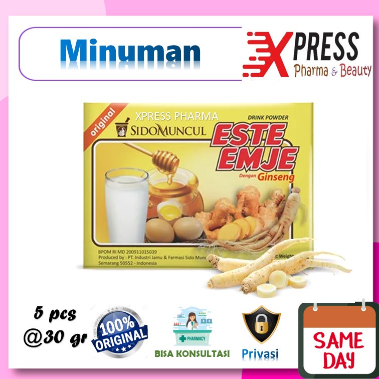 Jual ⚡XPRESS⚡ ESTE EMJE Sidomuncul DUS isi 5 Sachet STMJ Susu Jahe ...