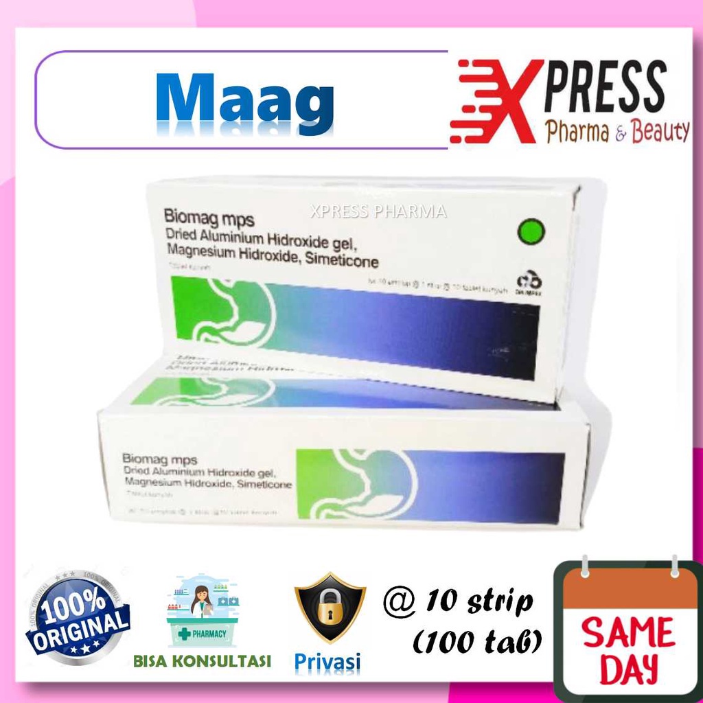 Jual ⚡XPRESS⚡ BIOMAG DUS Obat Maag Mag Antasida Tablet Biomaag Mio Mag ...