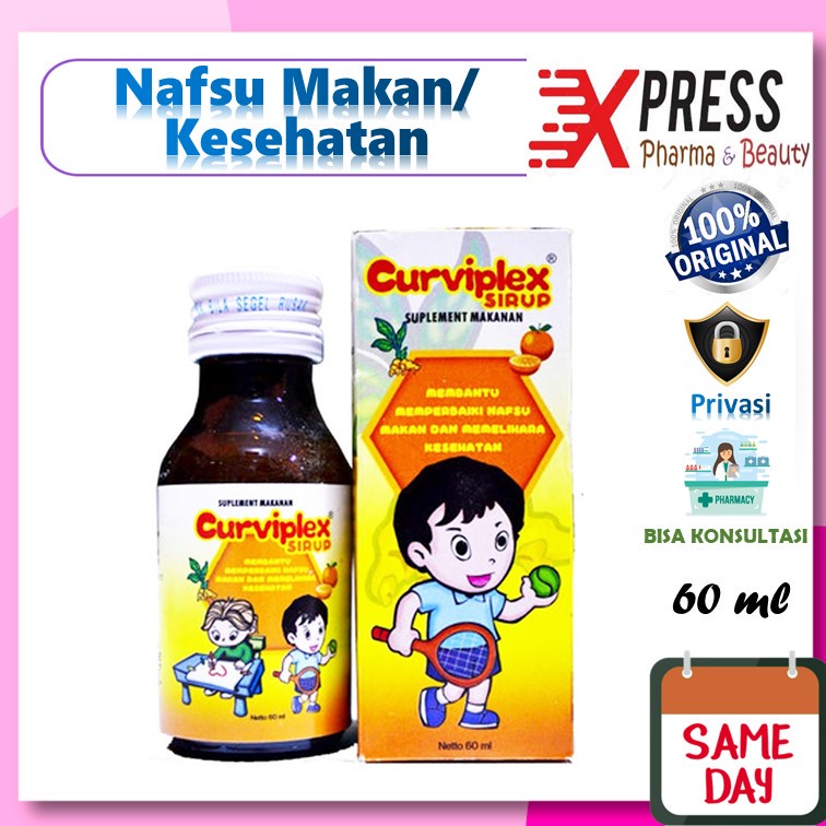 Jual XPRESS ! Curviplex Sirup Plus Temulawak Curcuma Curcumin Nafsu ...