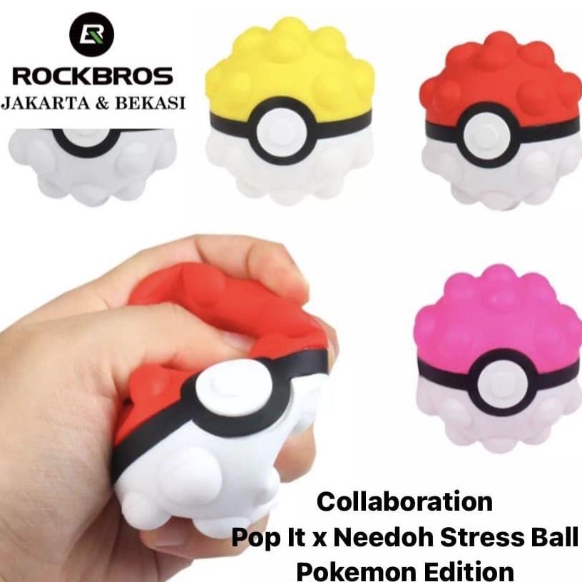 Jual Garansi Resmi Pop It Needoh Stress Ball Bola 3D Pokemon Edition ...