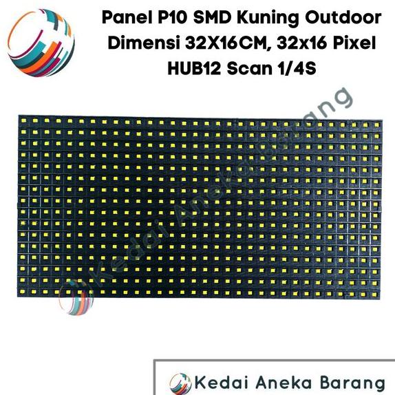 Jual Panel Module Modul LED P10 Dot Matrix Running Text SMD Kuning ...