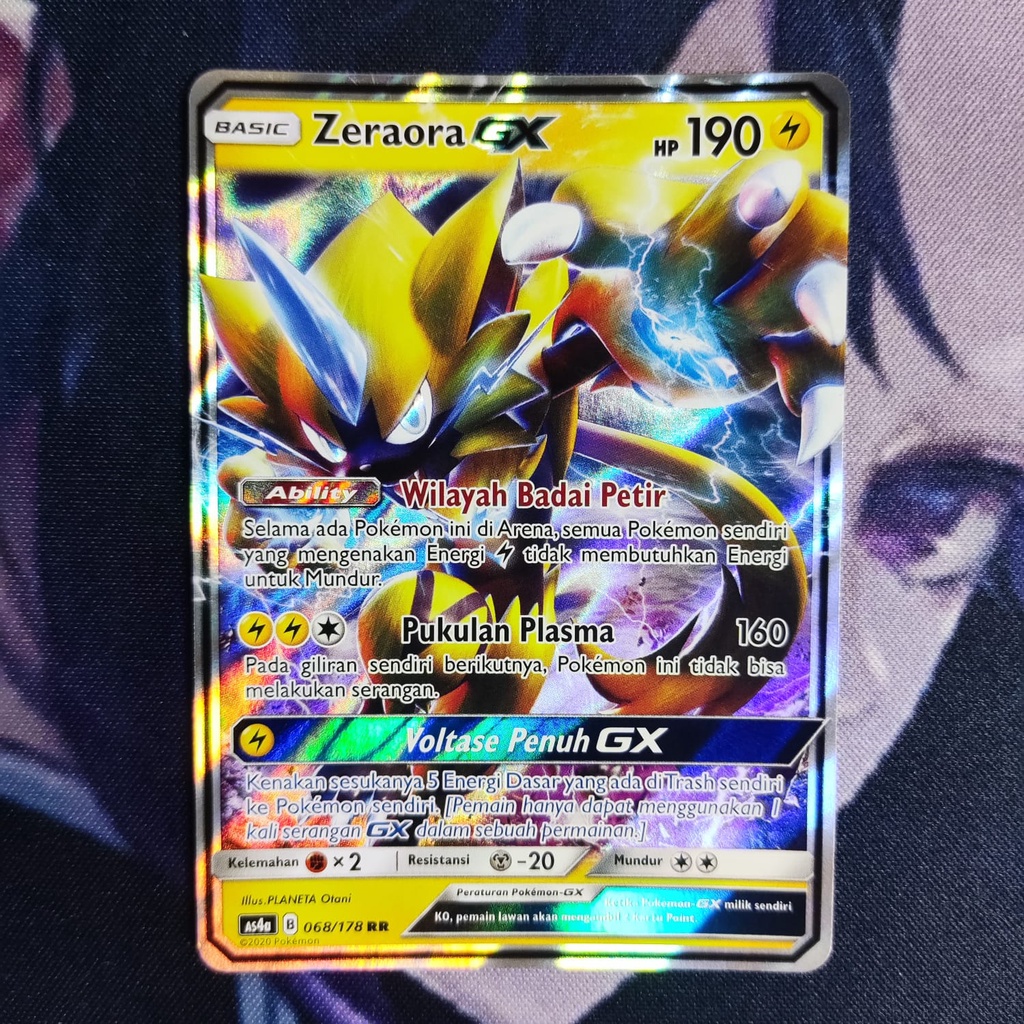Jual pokemon (ID) zeraora gx - AS4a 068/178 - RR | Shopee Indonesia