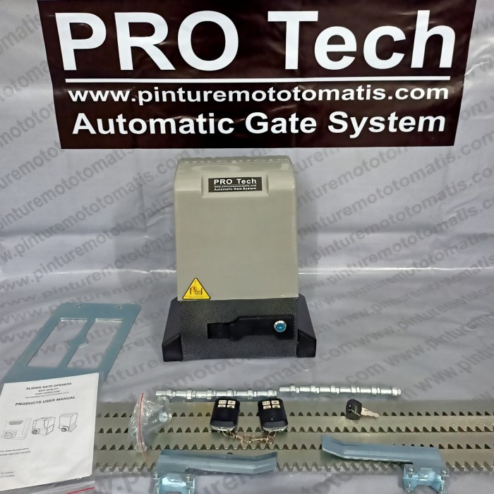 Jual PREMIUM SLIDING GATE PRO TECH 1200KG PINTU PAGAR GERBANG OTOMATIS ...