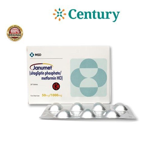 Jual JANUMET 50 /1000 MG 1 1STRIP ISI 7 TABLET / SITAGLIPTIN 50 MG ...