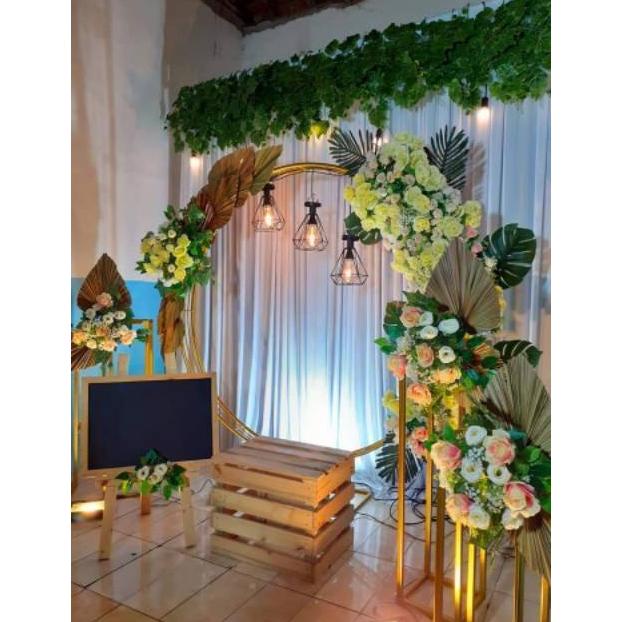 Jual Paket usaha dekorasi photobooth backdrop lamaran/ tunangan rustik ...