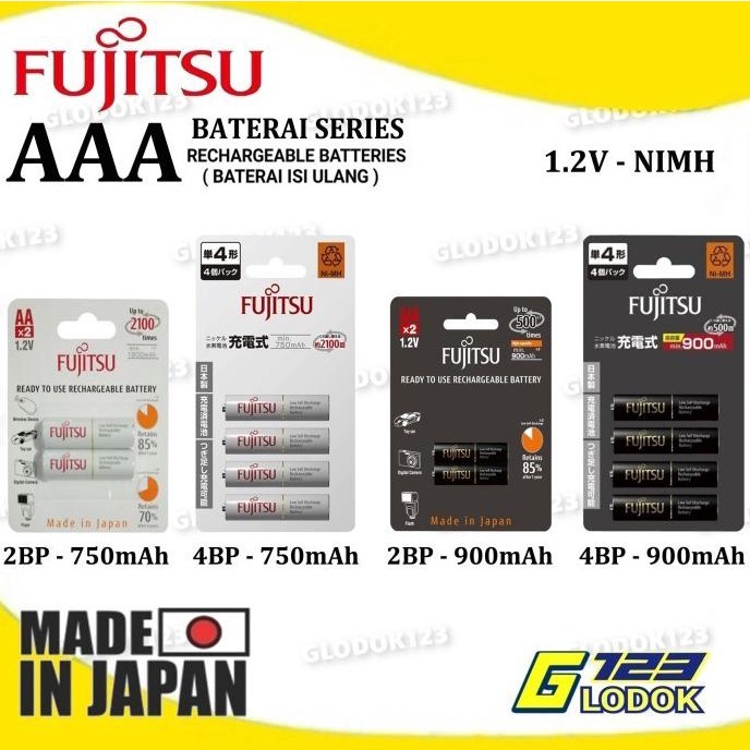 Jual Baterai FUJITSU Batre AAA A3 Cas Rechargeable Made In Japan ...