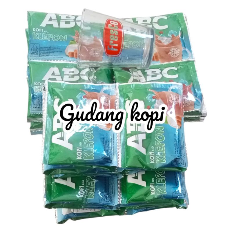 Jual KOPI ABC RASA Klepon isi 10 sachet ( GRATIS GELAS ) | Shopee Indonesia