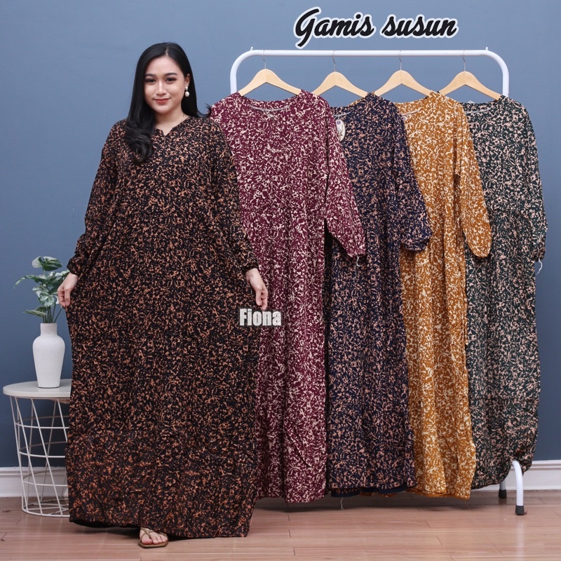 Jual Daster Panjang Gamis Motif Abstrak Remekan Rayon Tebal Premium ...