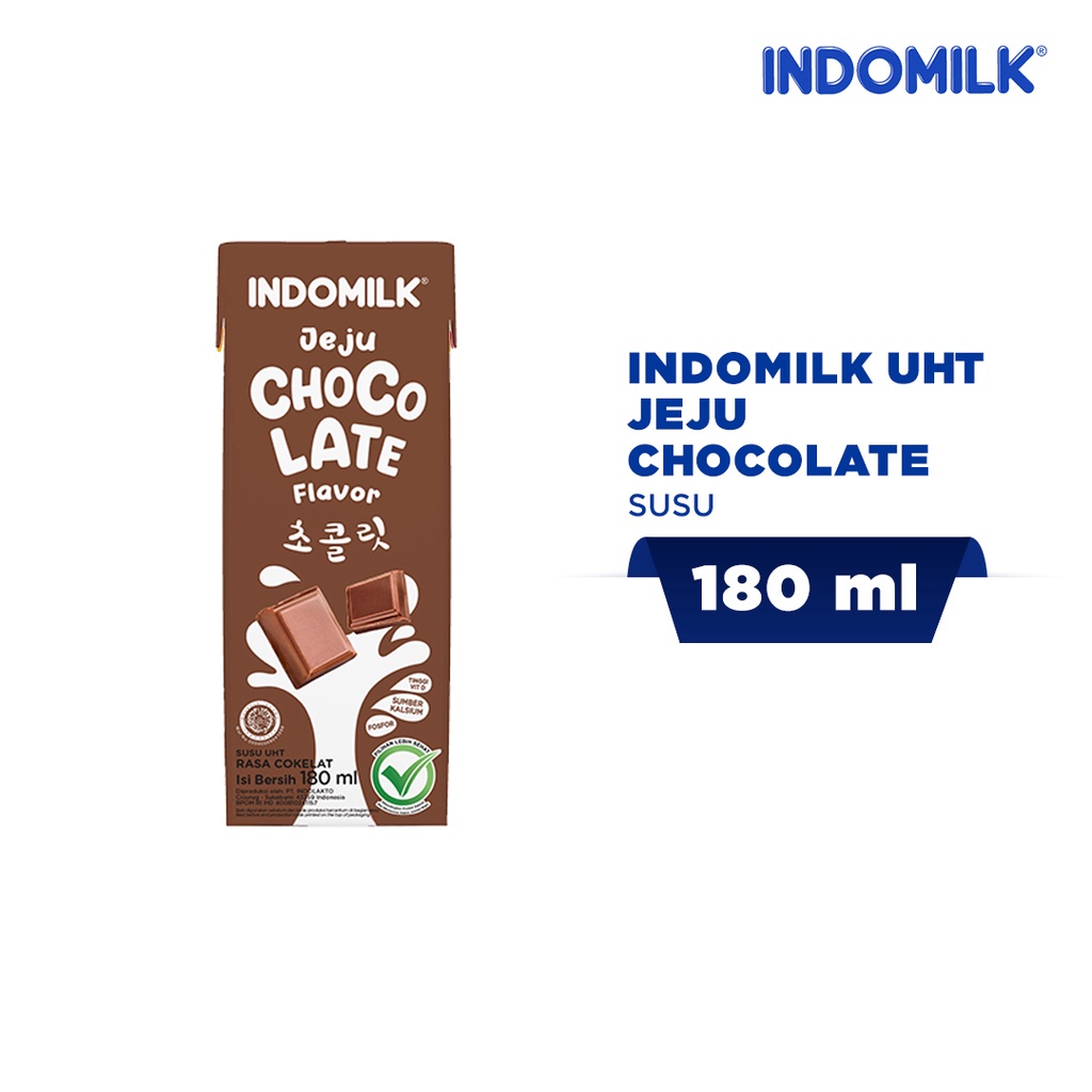 Jual Susu Indomilk UHT Jeju Chocolate 180mL | Shopee Indonesia