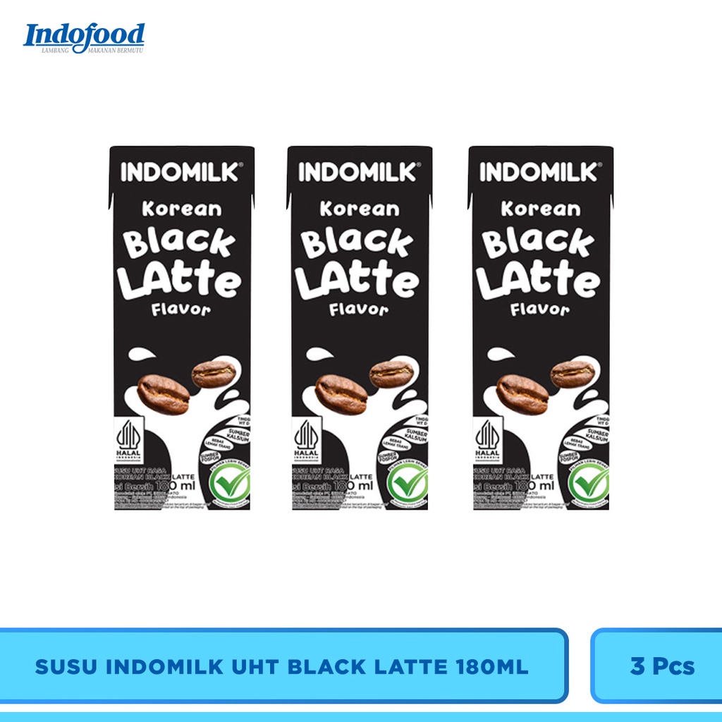 Jual 3 pcs - Susu Indomilk UHT Black Latte 180mL | Shopee Indonesia