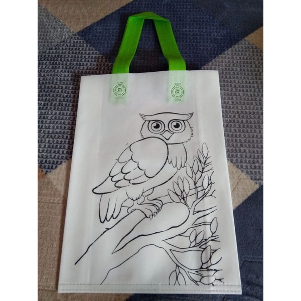 Jual tas lukis/mewarnai tote bag,tali panjang warna,bahan tebal ...