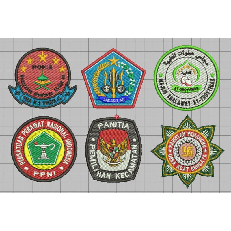 Jual BORDIR CUSTOM PART 2 ukuran standar logo 7x7 cm | Shopee Indonesia