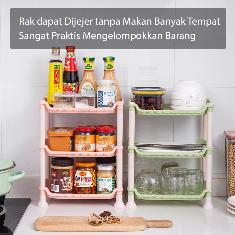 Jual (Bayar Ditempat) HUGO Rak Susun Dapur Bumbu Piring Gelas Rak ...