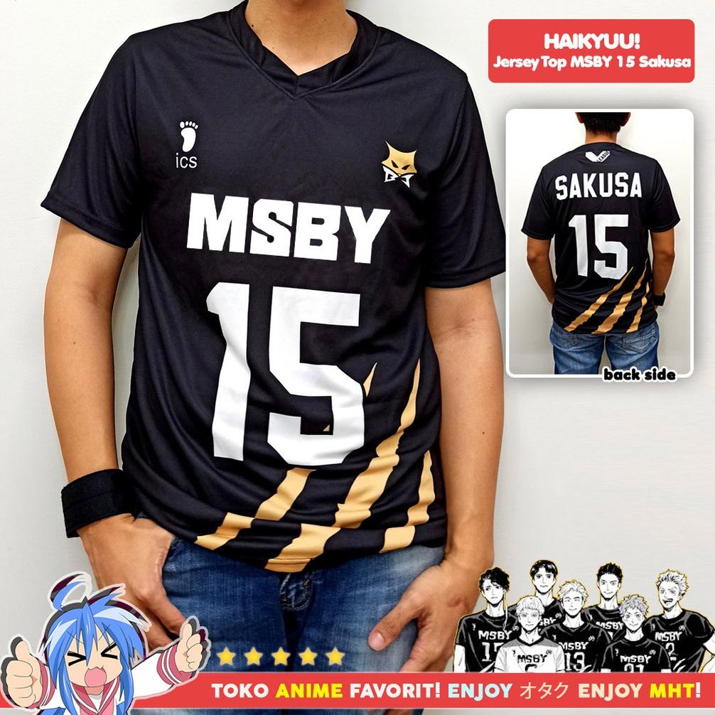 Jual Kostum Anime Cosplay Haikyuu Kaos Atasan Jersey MSBY Black Jackals ...