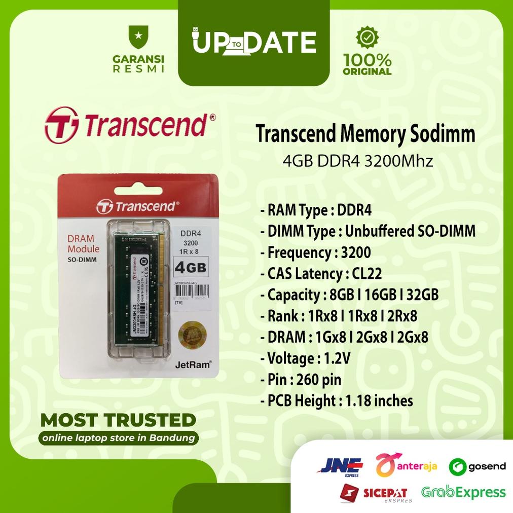 Jual Transcend Memory So-Dimm Jetram Ddr4 3200 4Gb | Shopee Indonesia