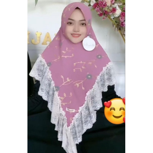 Jual Jilbab renda premium almeera hijab/bergo pet renda original ...