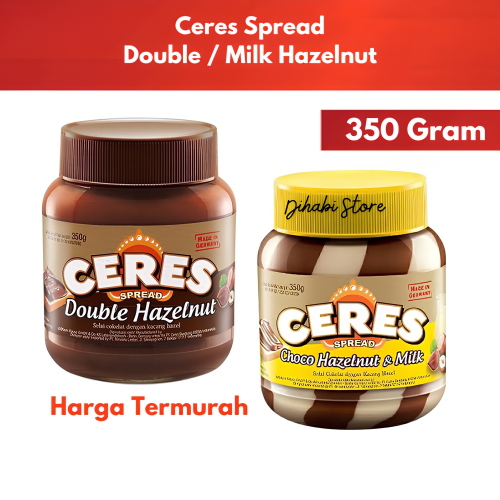 Jual Ceres Spread Hazelnut Spread 350 Gram Selai Double Hazelnut / Milk ...