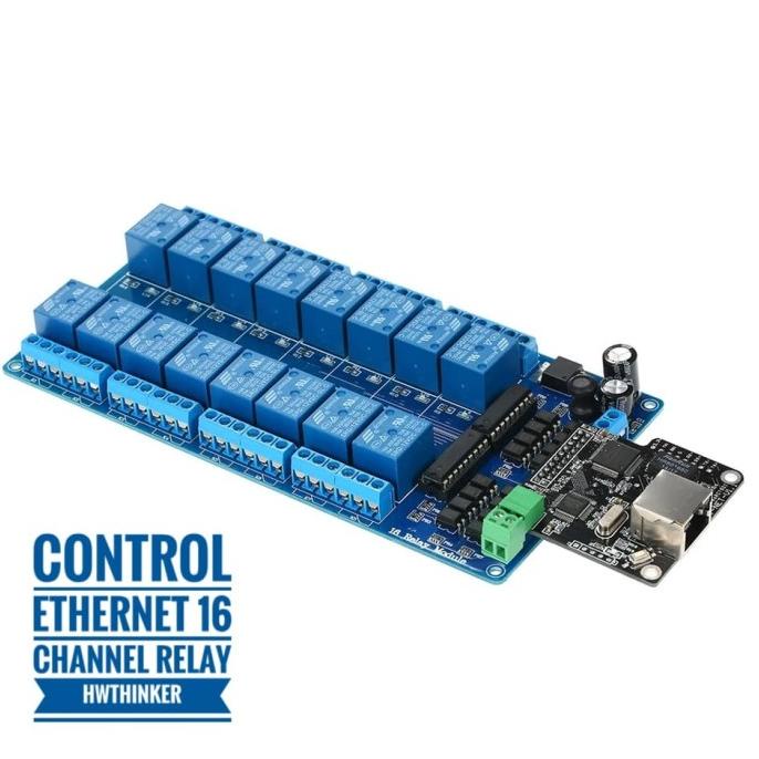 Jual Modul Remote Control Ethernet 16 Channel Relay Switch LAN Web ...