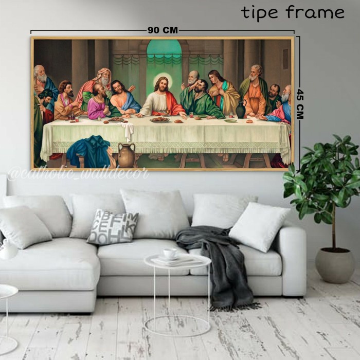 Jual READY Hiasan dinding Kristen Katolik Perjamuan Terakhir Last ...