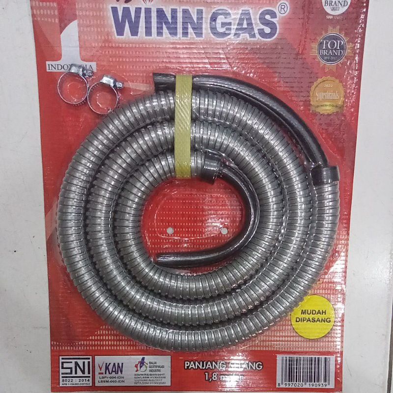 Jual Selang Kompor Gas Merk Win Gass 1,8 meter | Shopee Indonesia