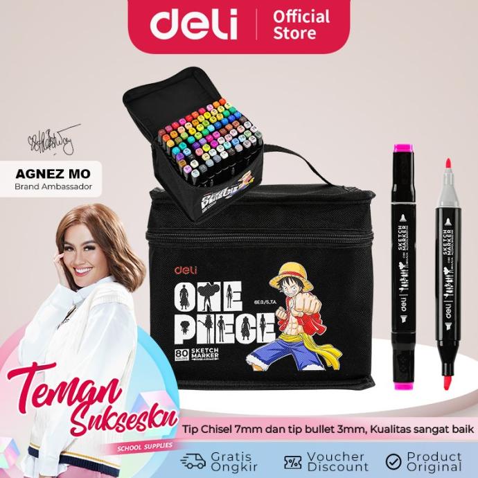 Jual Deli Sketch Marker / Spidol Sketsa Edisi One Piece Double Tip EC180-X | Shopee Indonesia