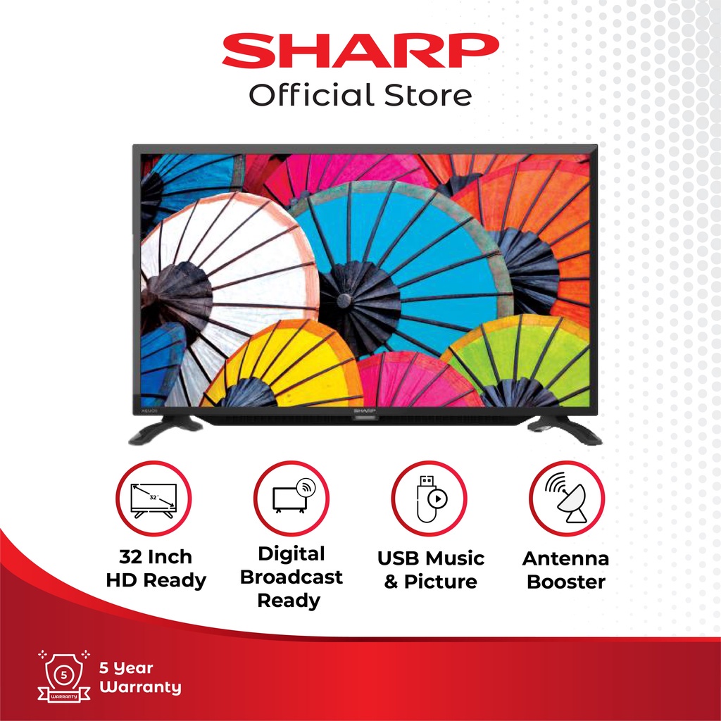 Jual Sharp AQUOS LED TV 2T-C32DC1i | Shopee Indonesia