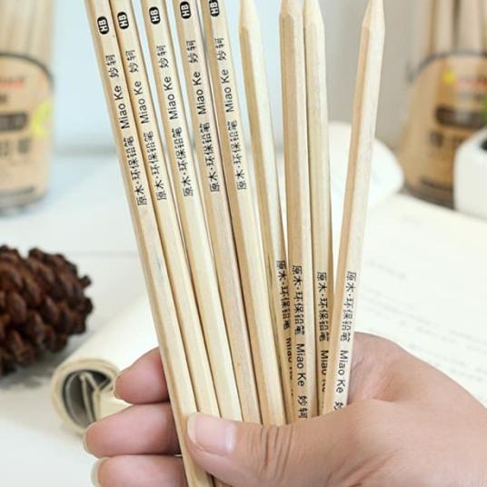 Jual Pensil Unik / Pencil HB Edisi Kayu Polos Box 30 Pcs | Shopee Indonesia