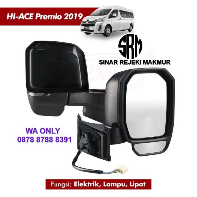 Jual SPION TOYOTA HI-ACE HIACE PREMIO ELECTRIC LED RETRACT LIPAT HITAM ...