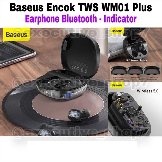 Jual TERMURAH!!! Baseus Encok TWS WM01 Plus - Earphone Bluetooth ...