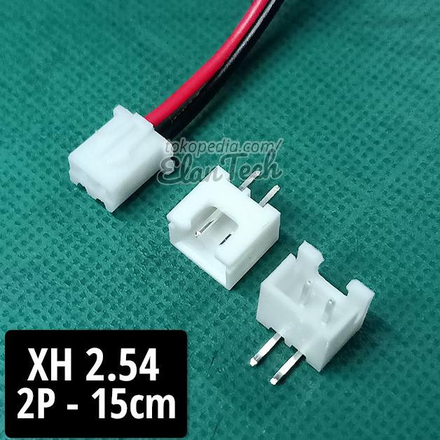 Jual Konektor XH2.54 2P Female Kabel AWG24 15cm Male Lurus Miring Elan73c Murah | Shopee Indonesia