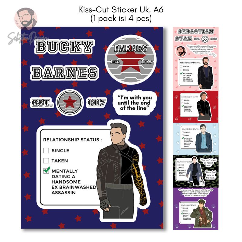 Jual Stiker Laptop HP Sebastian Stan Bucky Barnes | Shopee Indonesia