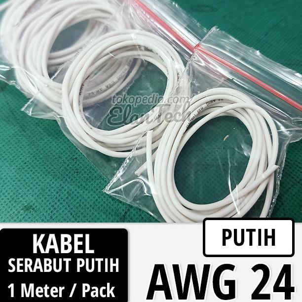 Jual Kabel Rakit AWG24 PUTIH Serabut Putih Stranded Cable AWG 24 Elan73c dijamin | Shopee Indonesia